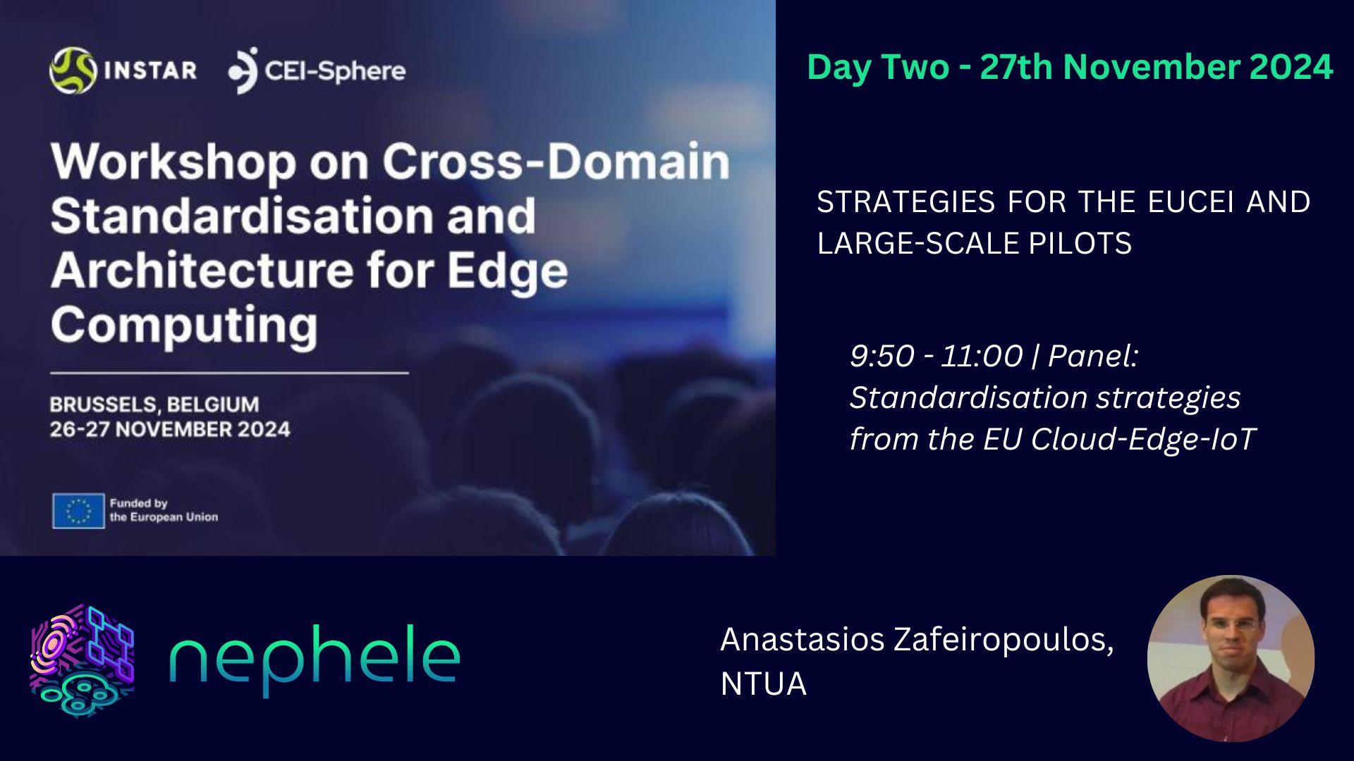 NEPHELE members invited to the Workshop on Cross-Domain Standardisation ...